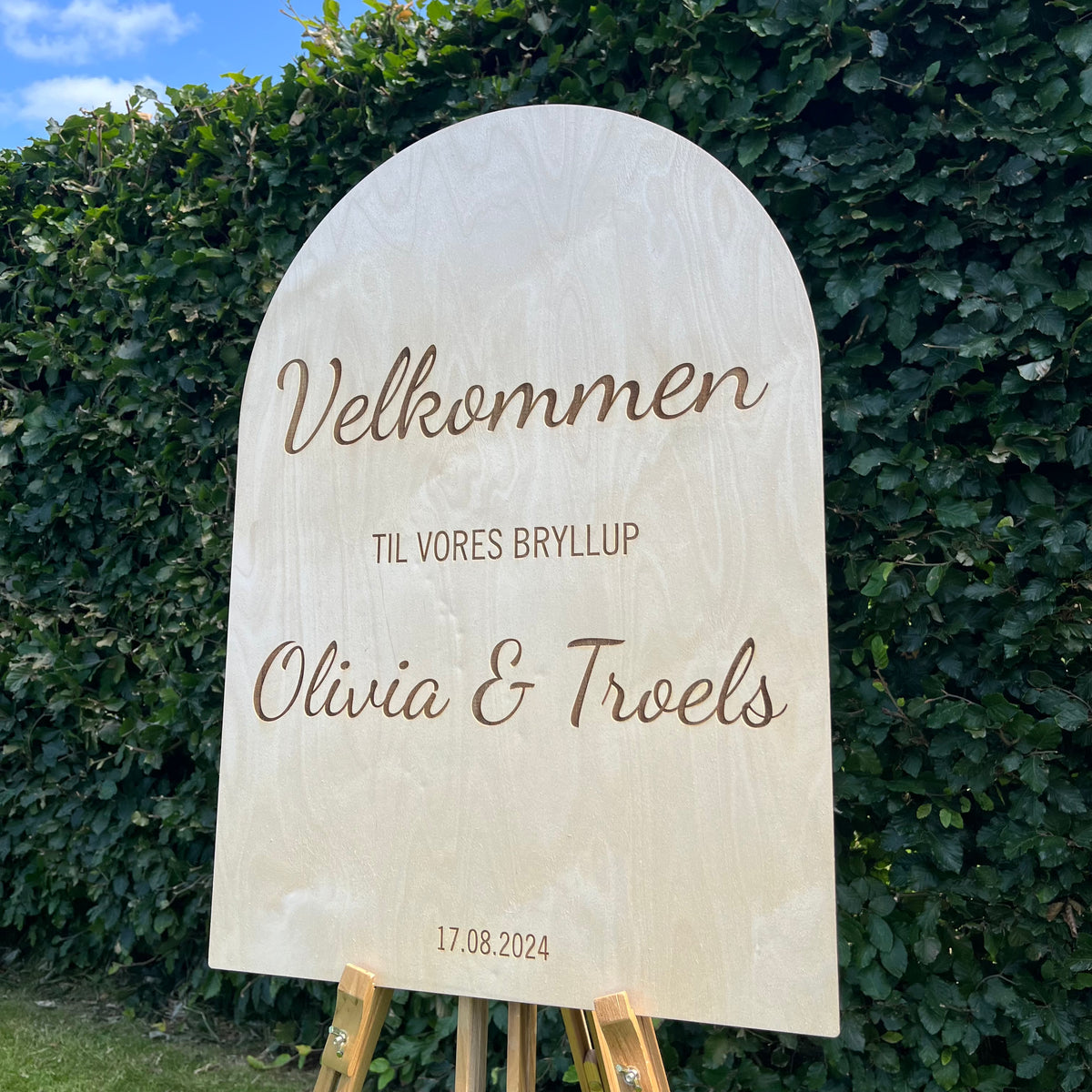 Velkomstskilt | Bryllup | 70x50cm – STERNLUND
